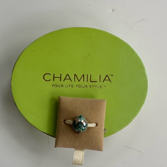 Chamilia | Jewelry | Chamilia Enamel And Silver Bead | Poshmark